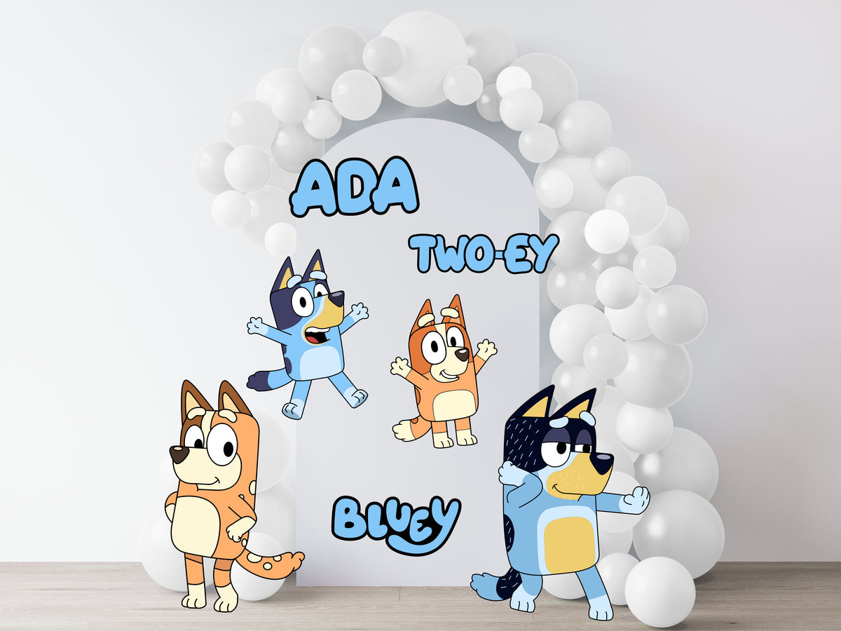 Bluey Birthday Cutout Set for Parties – Occasional Paper Cuts