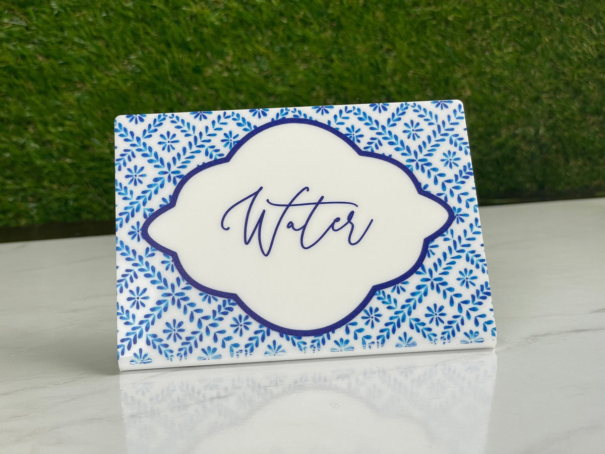 High End Thank You Sign, Buffet Cards, Food Label Signs, Bent Printed ...